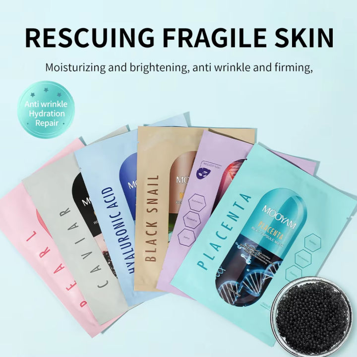Facial Mask MOOYAM Real Capsule Hydrating Moisturizing Anti-Aging ...