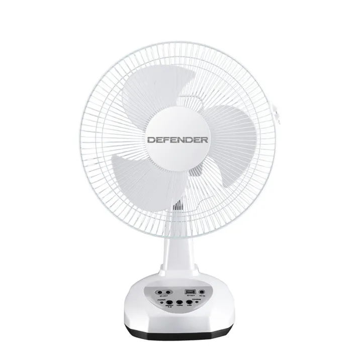 DEFENDER 2912 Table Fan 12inch Multifunctional Rechargeable Table Fan ...