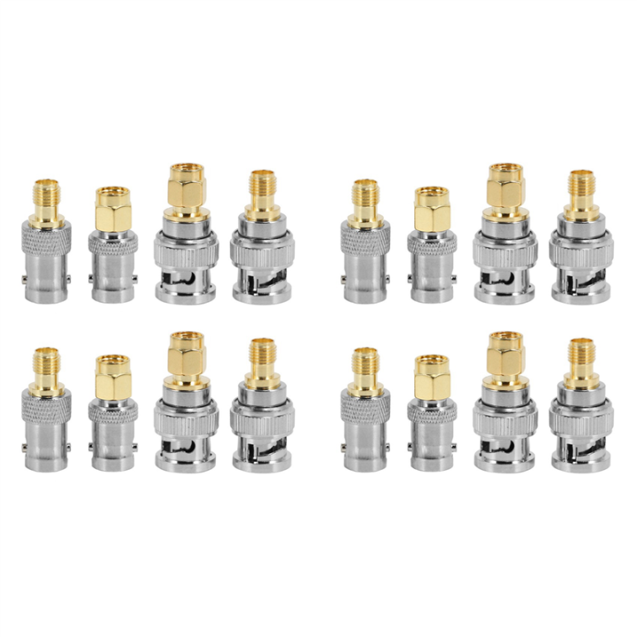 16Pcs BNC to SMA Type Male Female RF Connector Adapter Test Converter ...
