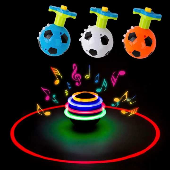 LED Light Up Flashing Spinning Tops Flashing Music Gyro Spinning Top ...