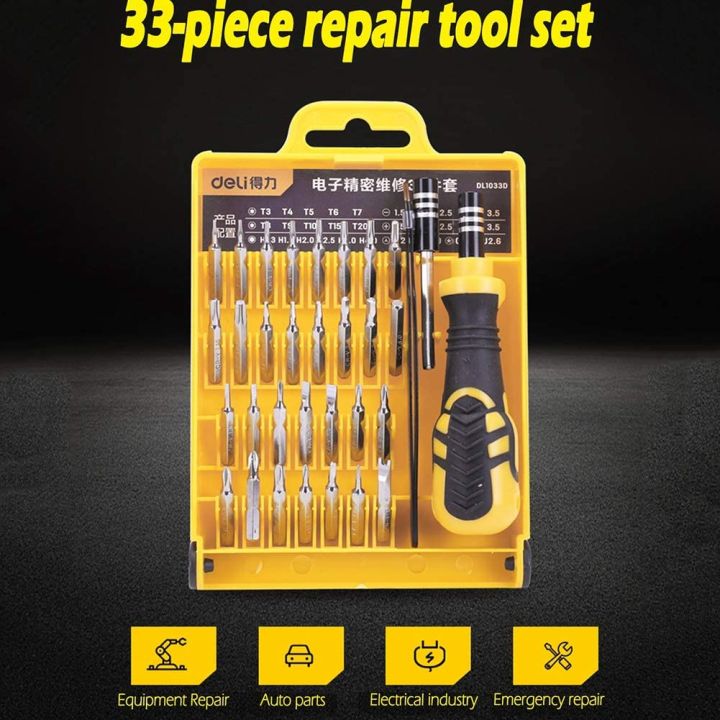 Deli Tools EDL1033D Precision Screwdriver Set 33Pcs | Daraz.com.bd