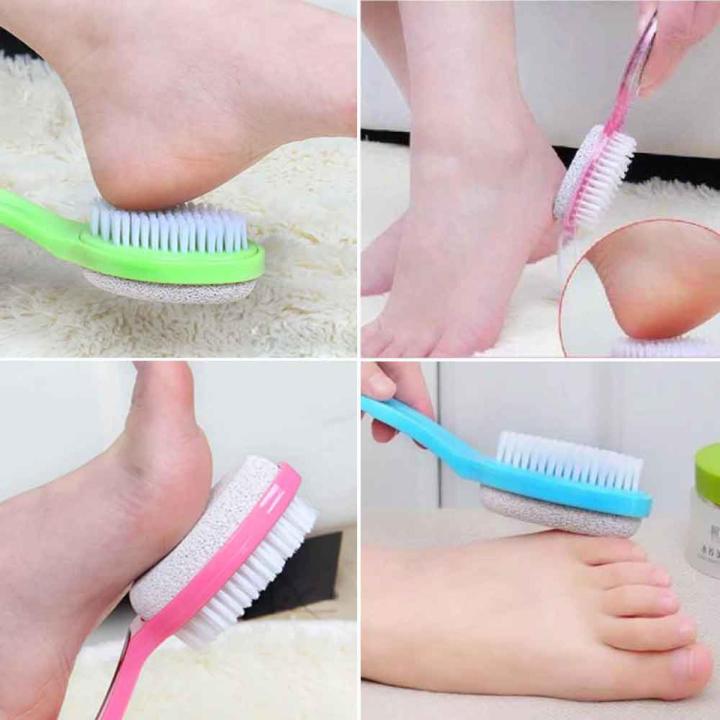 4 Step Pedicure Paddle Multi-use Foot Care Brush Pumice Scrubber ...