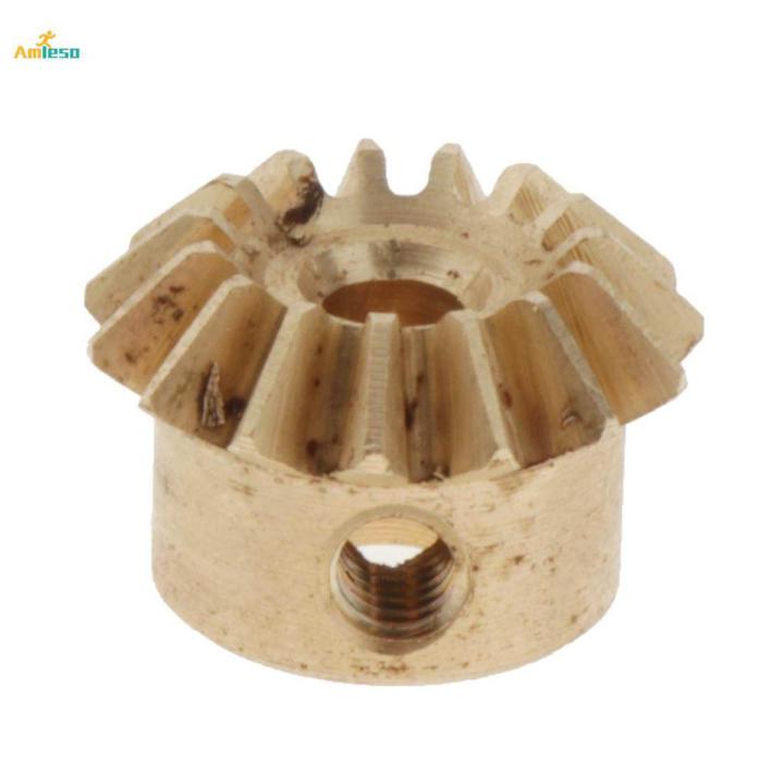 3x0.8 Modulus Brass Bevel Gear 15 Tooth 3 to 6mm Diameter Hole A ...