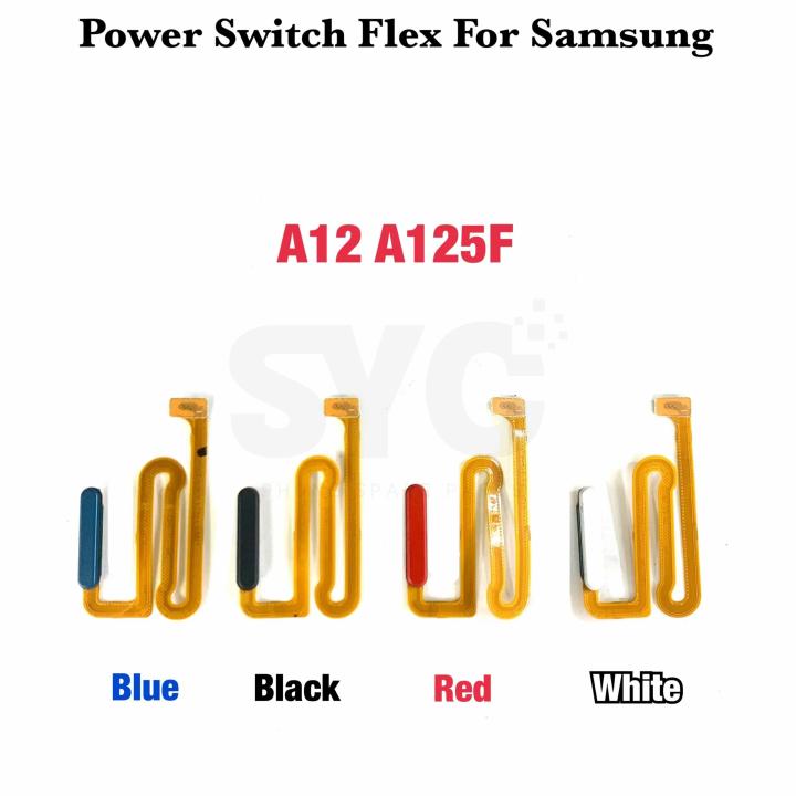 1Pcs For Samsung A12 A125F M12s Power Button Flex Cable Side Key Switch ...
