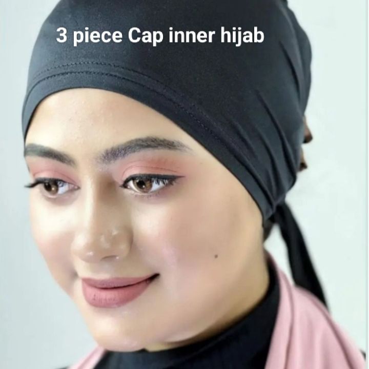 3 piece inner cap hijab comfortable | Daraz.com.bd