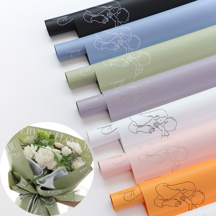 1/5Pcs Thickened Gift Wrap Florist Bouquet Wrapping Paper Valentine's ...