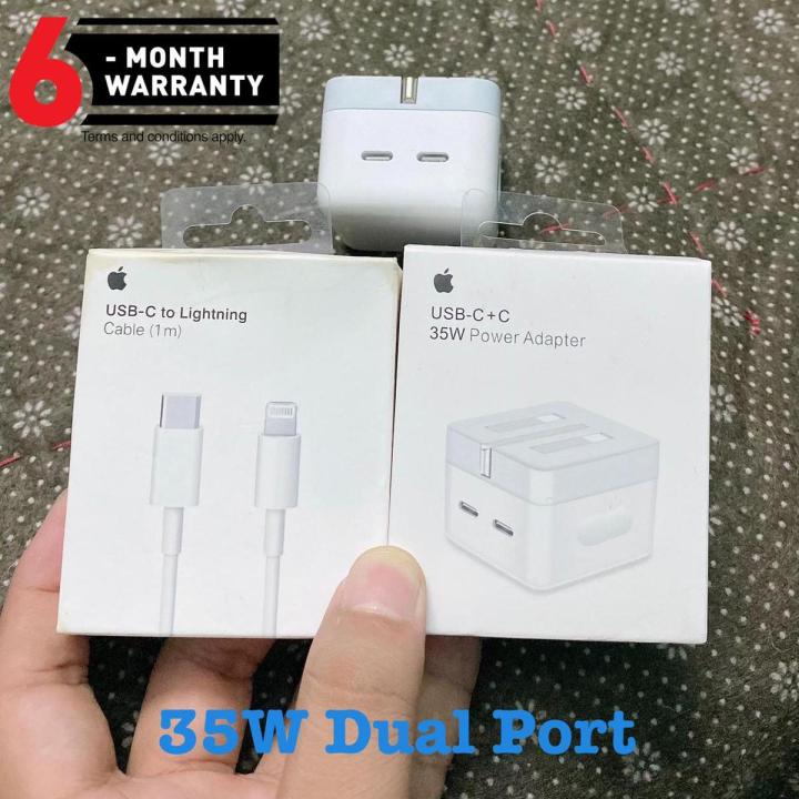 35W Pd Fast Charger Dual Port Power Adapter 35 Watt with cable | Daraz ...