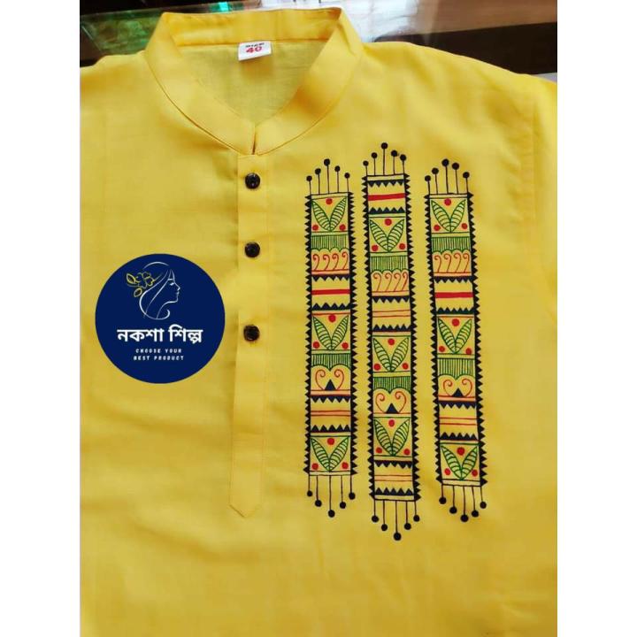 New special panjabi for man 2022 || Hand Painted Khadi Punjabi ...