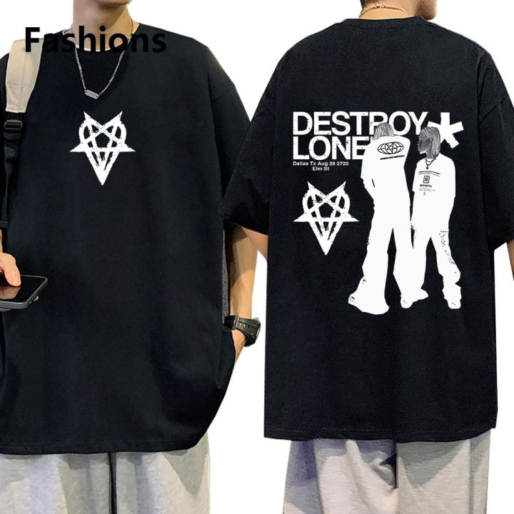 Fashions Rapper Destroy Lonely T-shirt Men Women Fashion Hip Hop ...