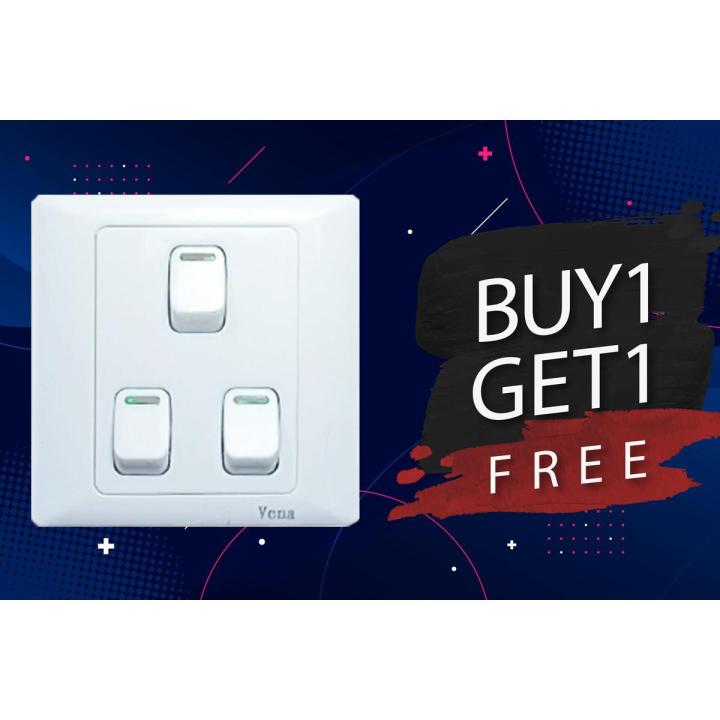 VENA - 3 gang 1 way switch (SL1 Series) | Daraz.com.bd