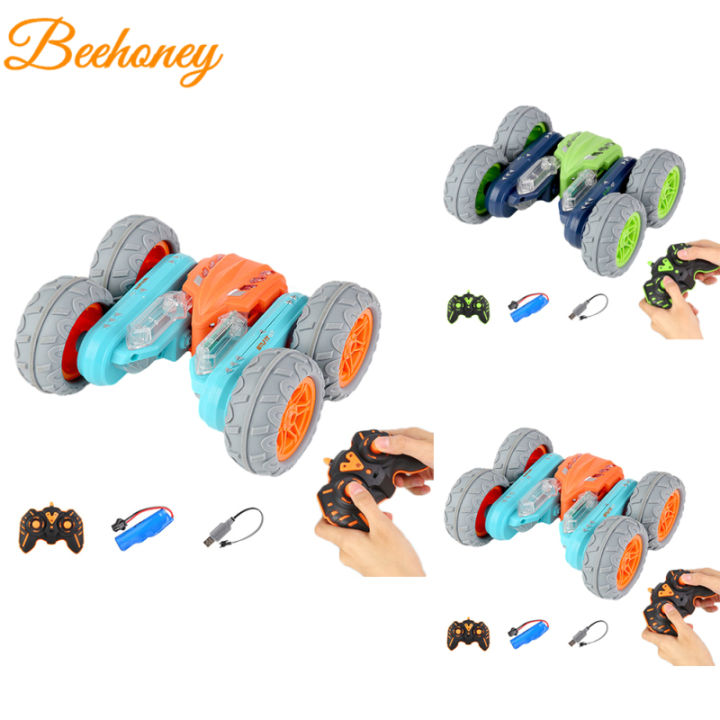 Remote Control Stunt Car Double-Sided 360° Rotating Tumbling Twisting Car With Light Music 2.4G ...