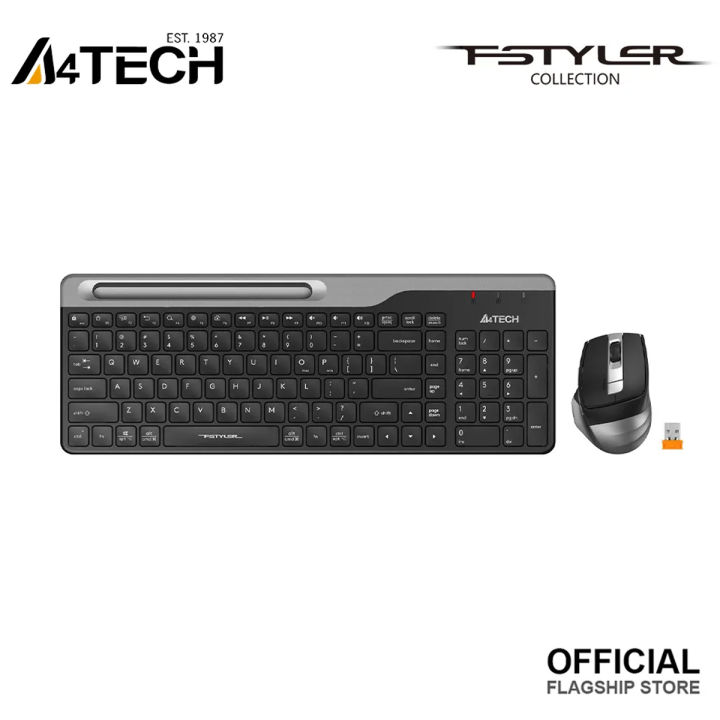 A4tech Fstyler FB2535C Multi-mode Wireless Keyboard & Mouse Combo - Bluetooth/2.4G - Ultra-Slim ...