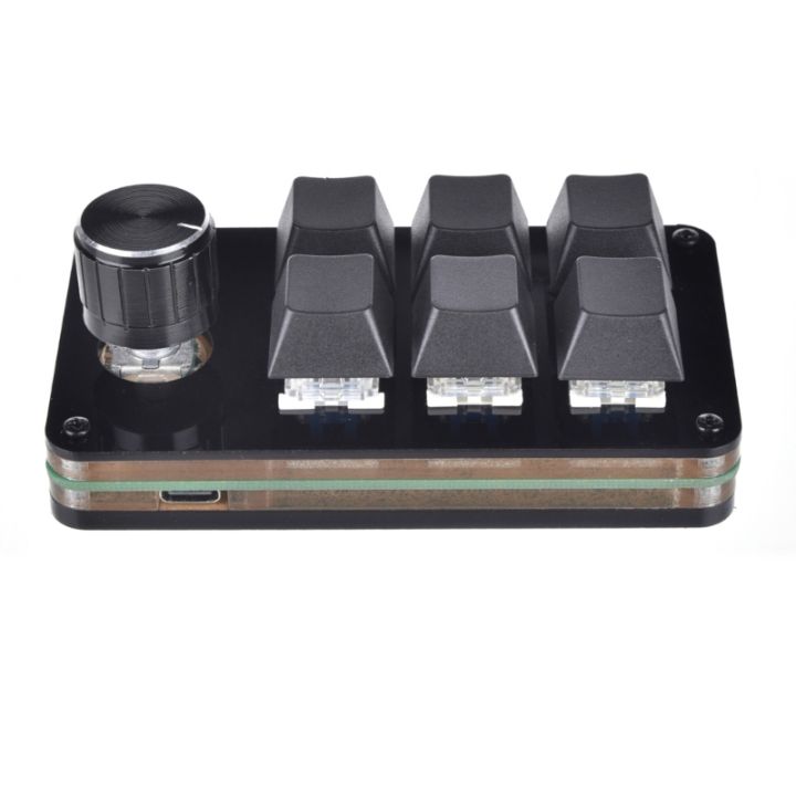 6 Keys USB Mini Keypad Programming Macro Pad with 1 Knobs Macro Mechanical Game R9UA | Daraz.com.bd