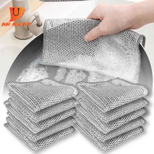 Magic Cleaning Cloth Kitchen Dishwashing Towel Metal Steel Wire ...