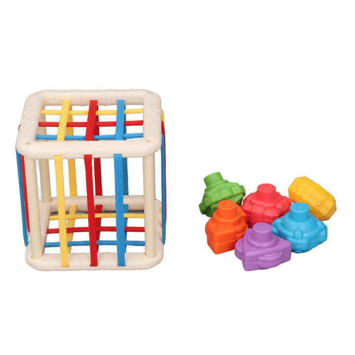 Baby Sensory Bin Set Elastic Bands Baby Shape Sorter Toy Set Shape ...