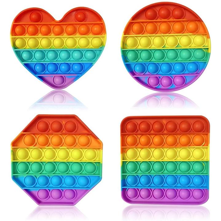 Pop It Push Pop Bubble Fidget Sensory Toy- Multicolor | Daraz.com.bd