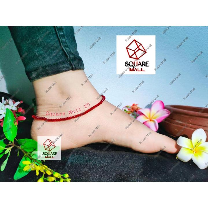 Crystal Anklet for women girl payel nupur with adjustable knot Nupur ...