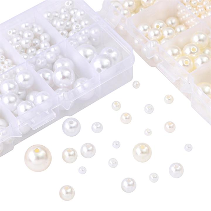Approx 800PCS 3/4/5/6/8/10/12/14MM ABS Pearl Cover Box For DIY Jewelry ...