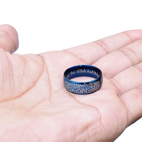 Uloveido Muslim Mohammad Arabic Letter Shahada Rings Gold Colour ...