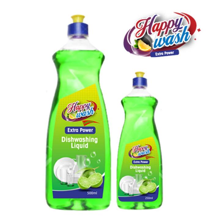 Happy Wash Extra Lemon Dishwashing Liquid 500ml Bottle | Daraz.com.bd