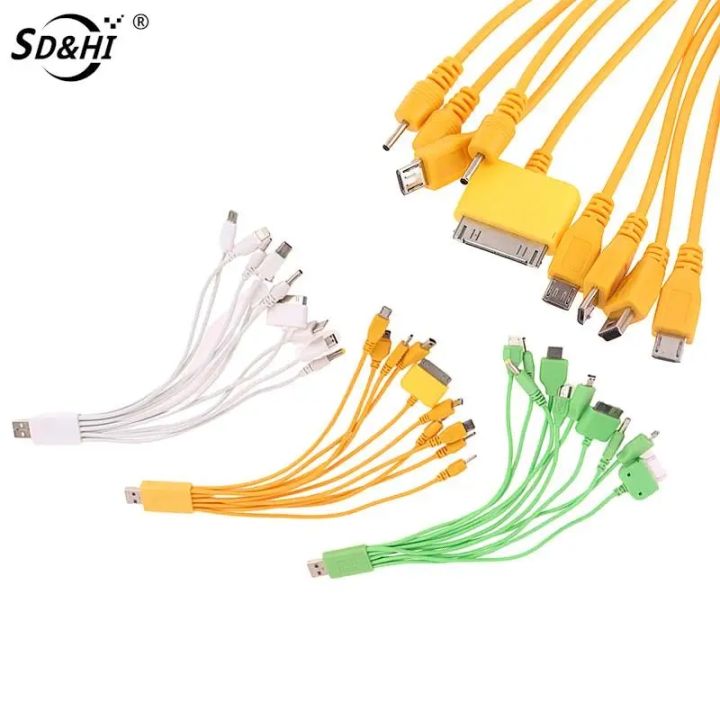 Multiple Colour 10 In 1 Fast Charging Cable Type C Micro Charger ...