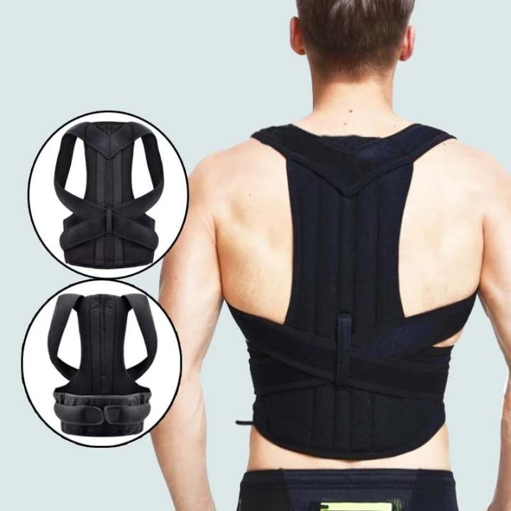 Adjustable Posture Corrector Back Support Shoulder Back Brace Posture ...