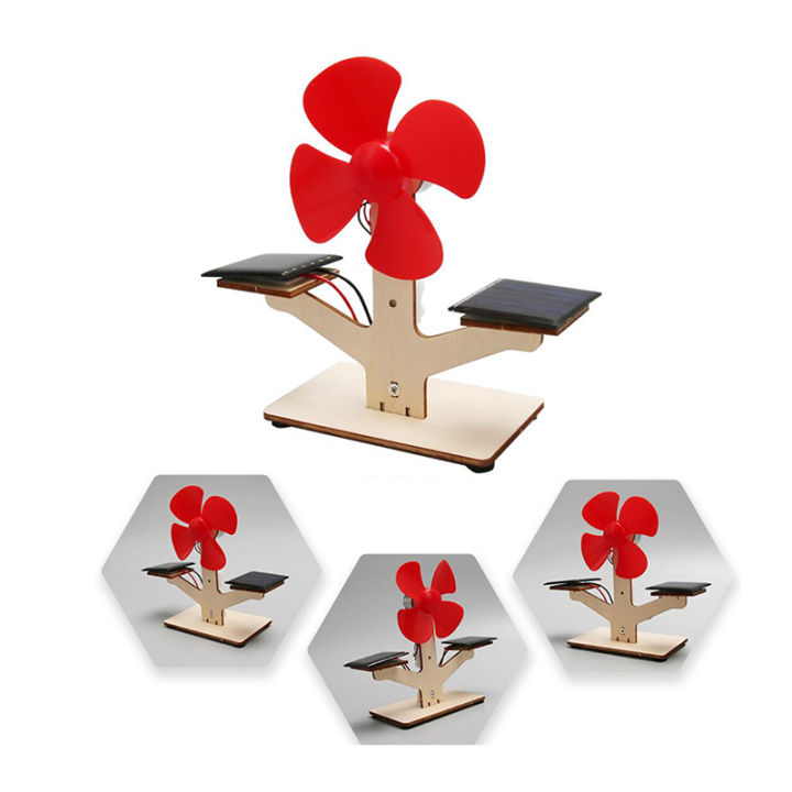 1 Set Handmade Physics Learning Props Solar Fan Power Generation ...