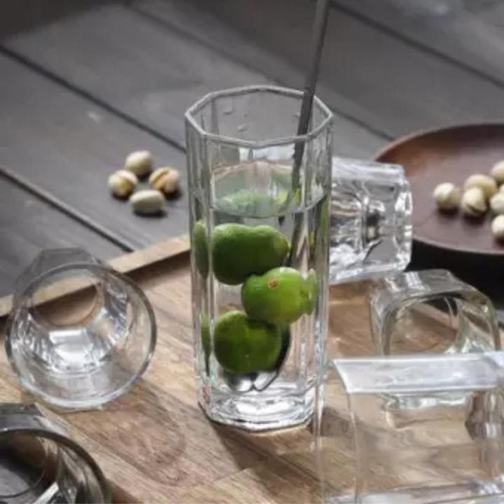 Glass Of Drinking Water 8 Angles 6 Pcs Set - Stylish Design For ...