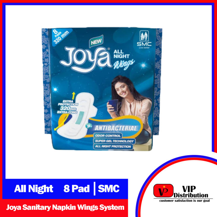 Joya Sanitary Napkin | All Night - 8 Pads Wings System- 1 Pack | Daraz ...