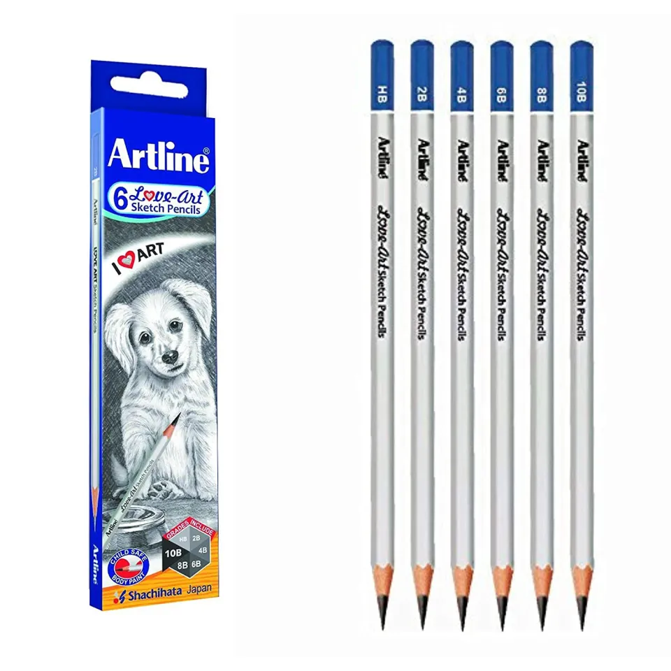 Artline HB 2B 4B 6B 8B 10B Sketch Pencil Set Daraz .bd