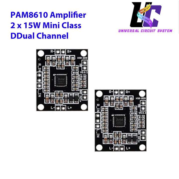 PAM8610 Digital Dual Channel Stereo Audio Amplifier Board 2 x 15W Mini ...