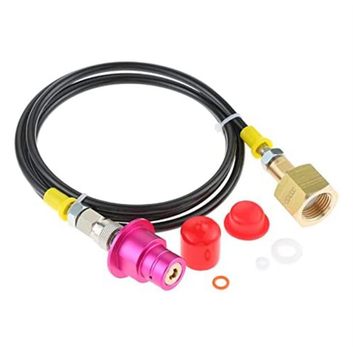 60-Inch CGA320 Soda Terra Stream Adapter with Hose Spare Parts Co2 Tank Adapter Quick Connector ...