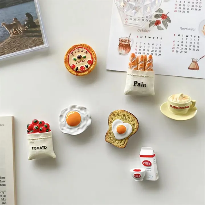 Food-themed Fridge Sticker Three-dimensional Resin Magnet Resin Fridge ...