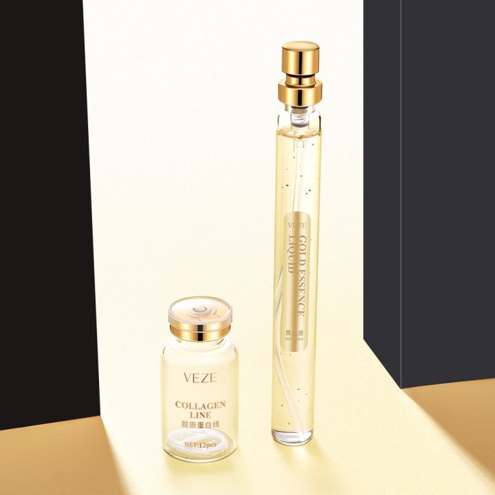 【The Edge of Beauty】24K Gold Silk Protein Thread Essence Set Face ...