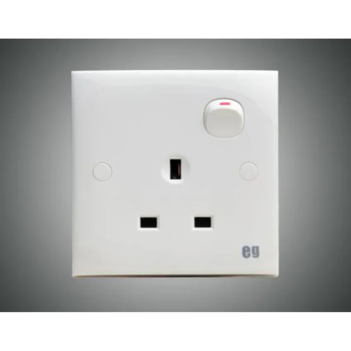 Energypac EG Series 13A 3 Pin Flat Socket 3Pin Electrical Wall Switch ...