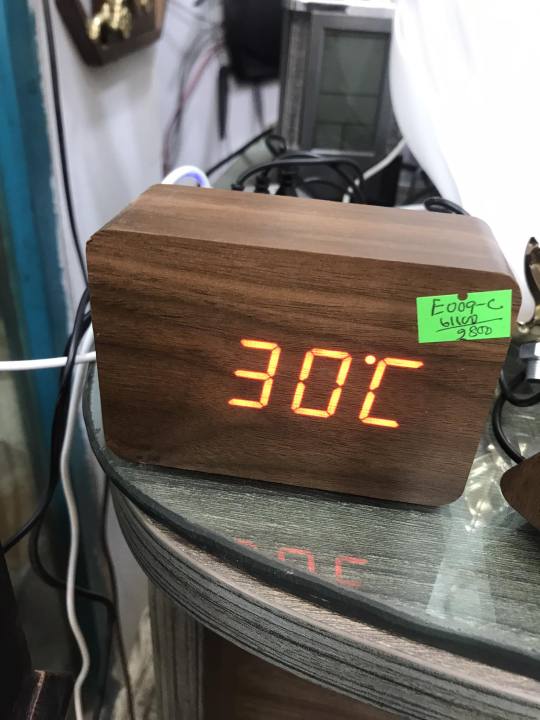 Digital alarm clock modern minimalist desktop clock time date ...