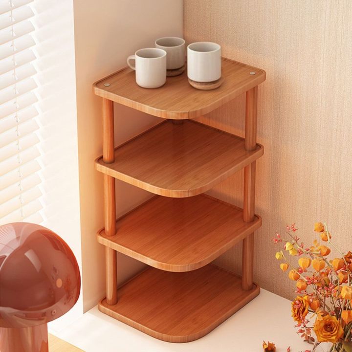 Convenient 2/3/4 Tier Desktop Corner Stand Vertical Design Space Saving ...