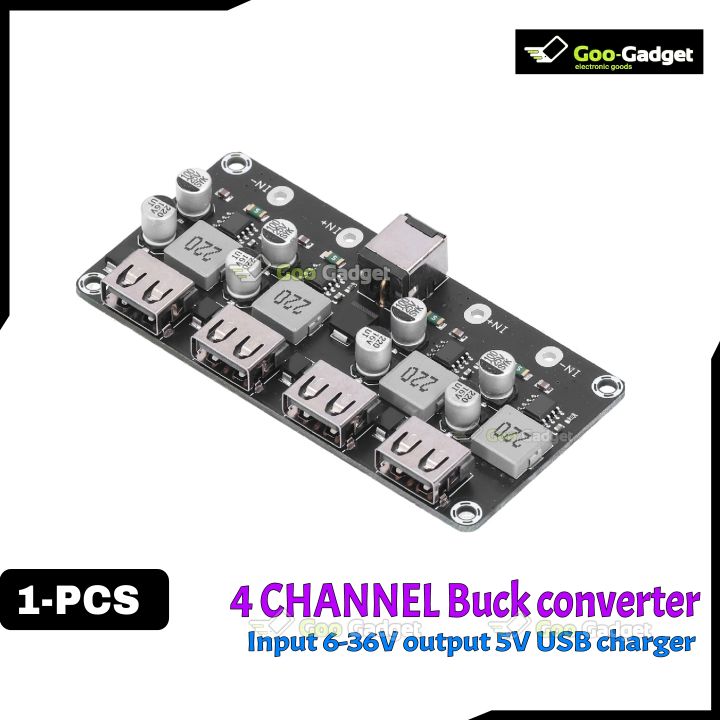 4 CHANNEL Buck converter USB QC3.0QC2.0 DC-DC Buck Converter Charging ...
