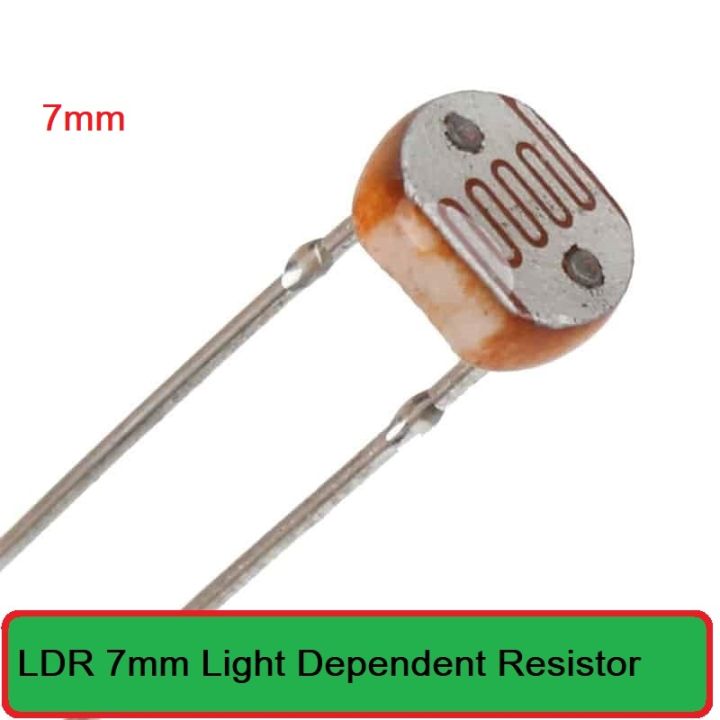 5Pcs- LDR 7mm Diameter Photoresistor Photo Cell Light Dependent ...