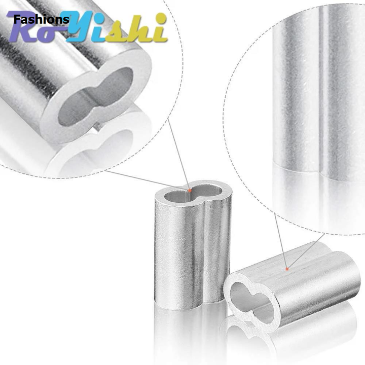 Fashions 1-100Pcs Double Hole Cable Crimp Sleeve M1 to M12 Wire ...