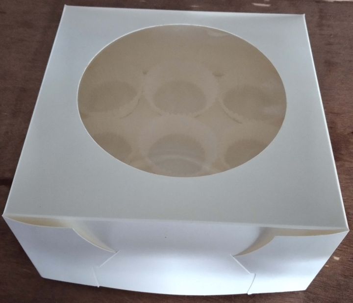 CAKE BOX 8X8X4 INCHES WITH CLEAR WINDOWS AND TRAY 10 PIECES | Daraz.com.bd
