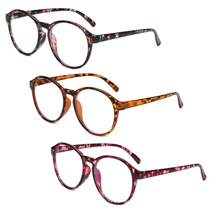 Vision Care Retro Transparent Lens Ultra Light Round Glasses Spectacles ...