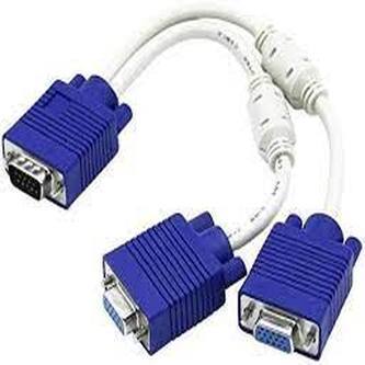 VGA Y Monitor Splitter Cable - White and Blue | Daraz.com.bd