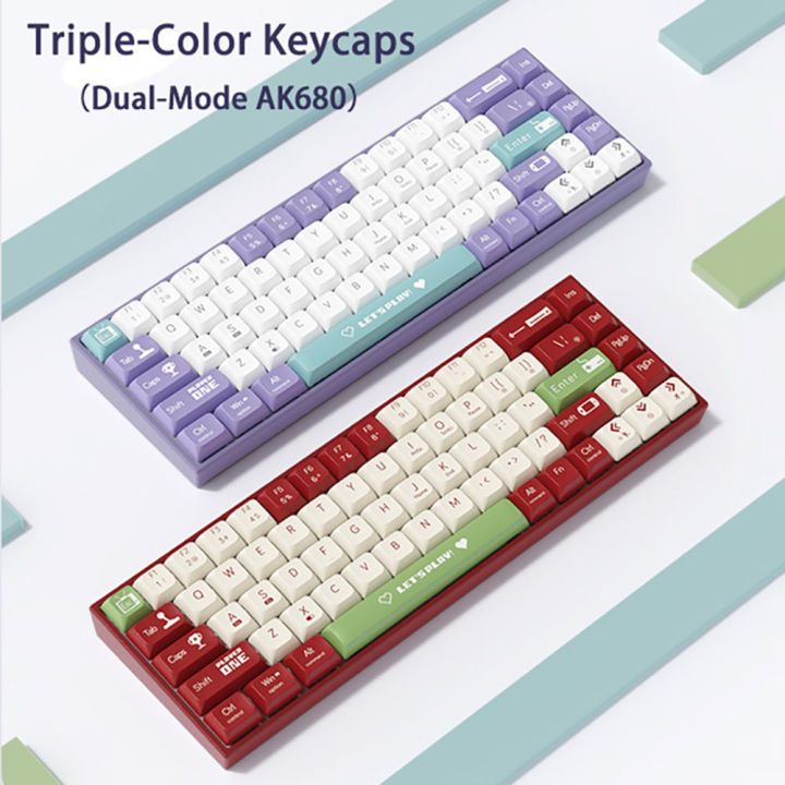 AK680 Mechanical Gaming Keyboard USB Wired Keypad Hot Swappable 68 Keys ...