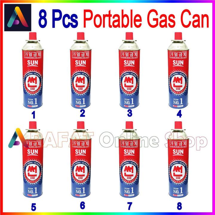 8 pcs Sun Butane Gas Can for portable burner/ Fogger Machine/ Portable ...