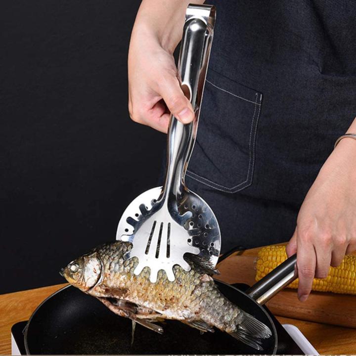 Stainless Steel Oil Fried Food Drain Mesh Strainer Food Tong Clip ...