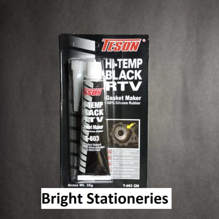 Teson Hi-Temperature Instant Black RTV Silicone Gasket Maker/600 Degree ...