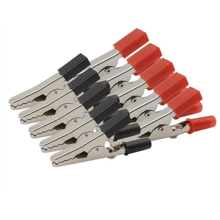 Crocodile clips Alligator clips for Electronics work Red and Black ...