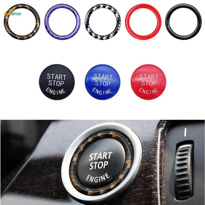 Start/Stop Button Cover Switch Red Car Engine Push Ring Ignition for ...