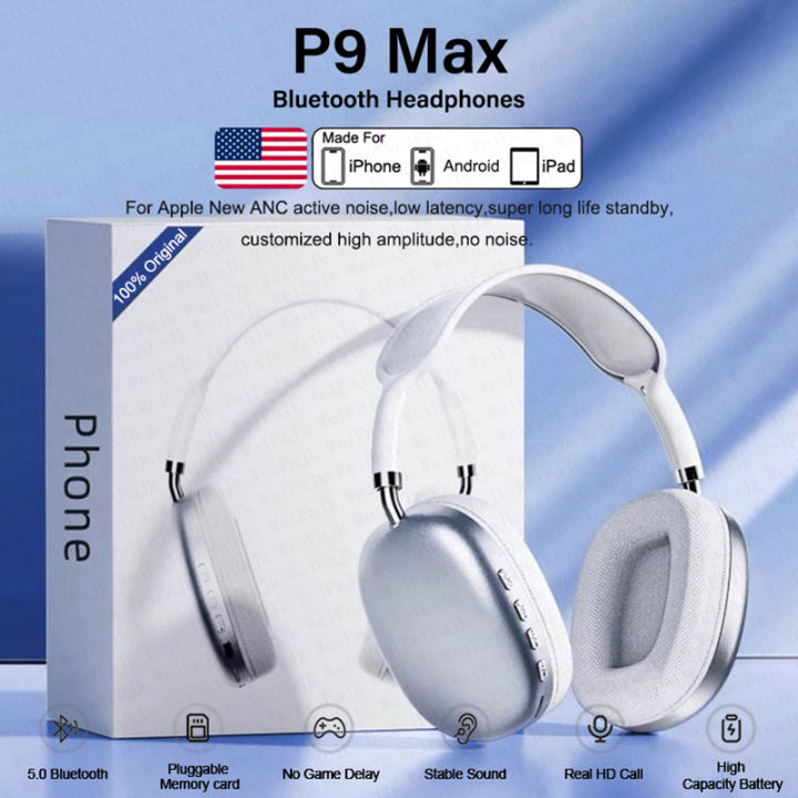 Original P9 Pro Max Wireless Bluetooth Headphones Noise Cancelling ...